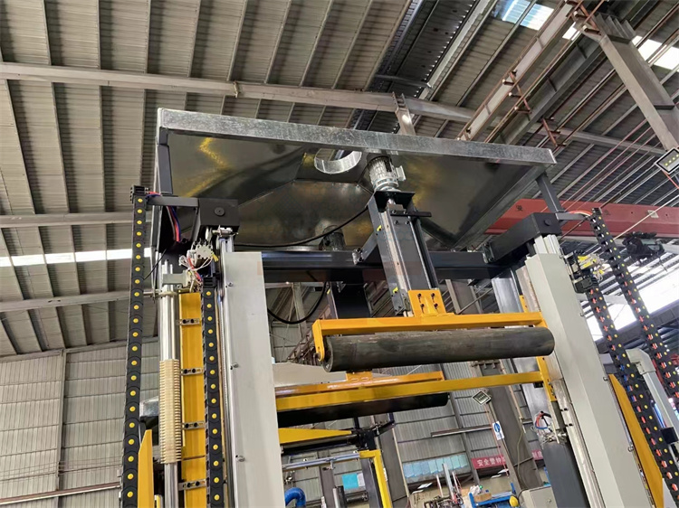 Tapered exhaust fume hood for expanded polystyrene cutting line ...